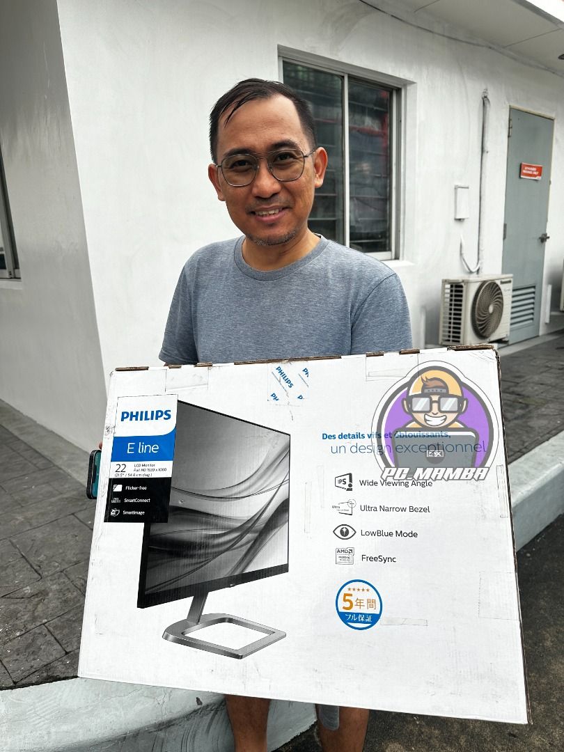 Monitor: Philips 22" Frameless IPS 75hz FullHD Freesync Less eye ...