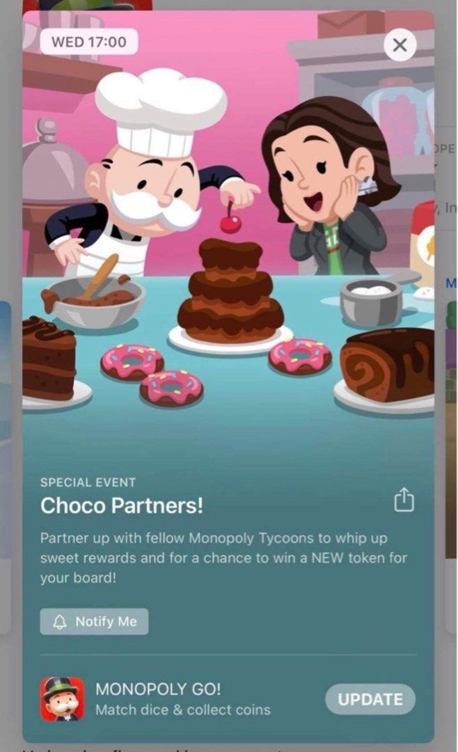 Monopoly go choco partner event, Hobbies & Toys, Toys & Games on Carousell