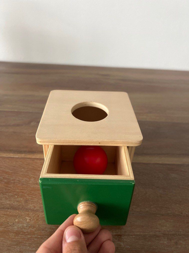 Montessori Ball and Drawer (object permanence box), Babies & Kids ...