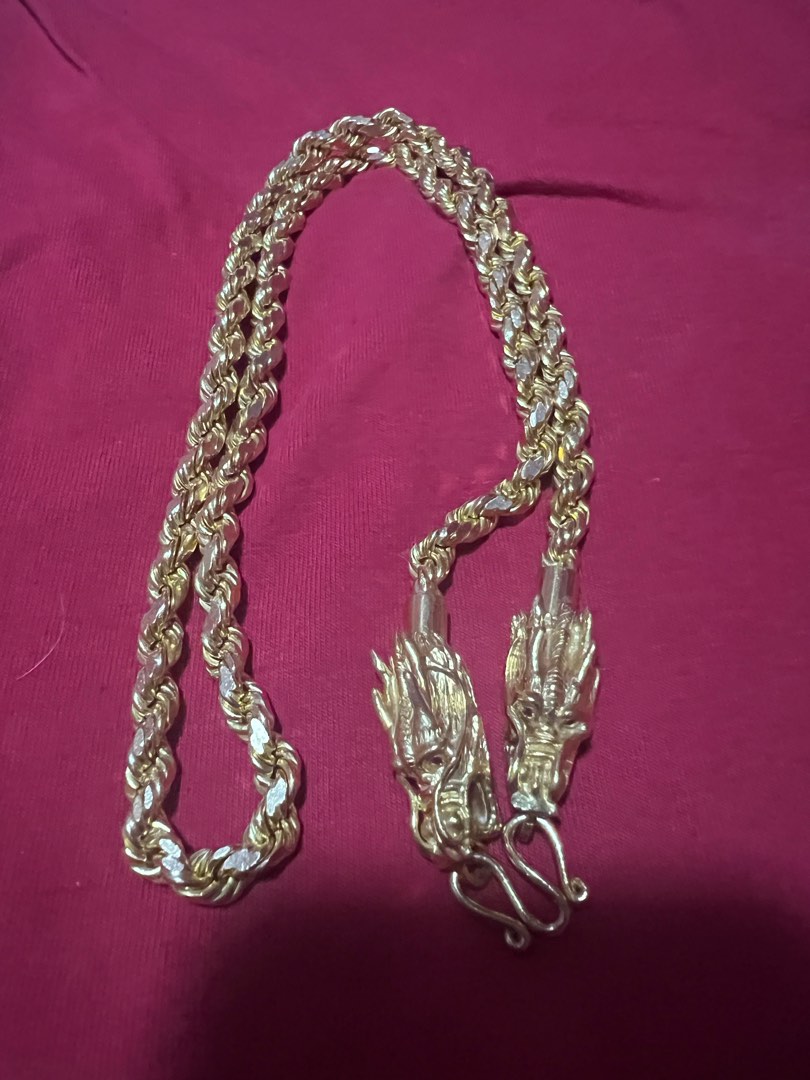 Gold 916 rope chain 202 gram , Luxury, Accessories on Carousell