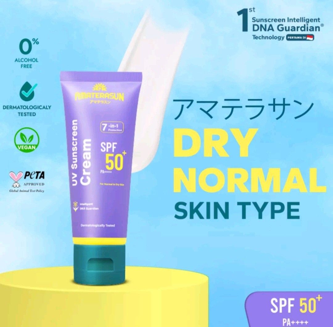 (NEW) Sunscreen Amaterasun Cream spf 50pa++++, Kesehatan & Kecantikan ...