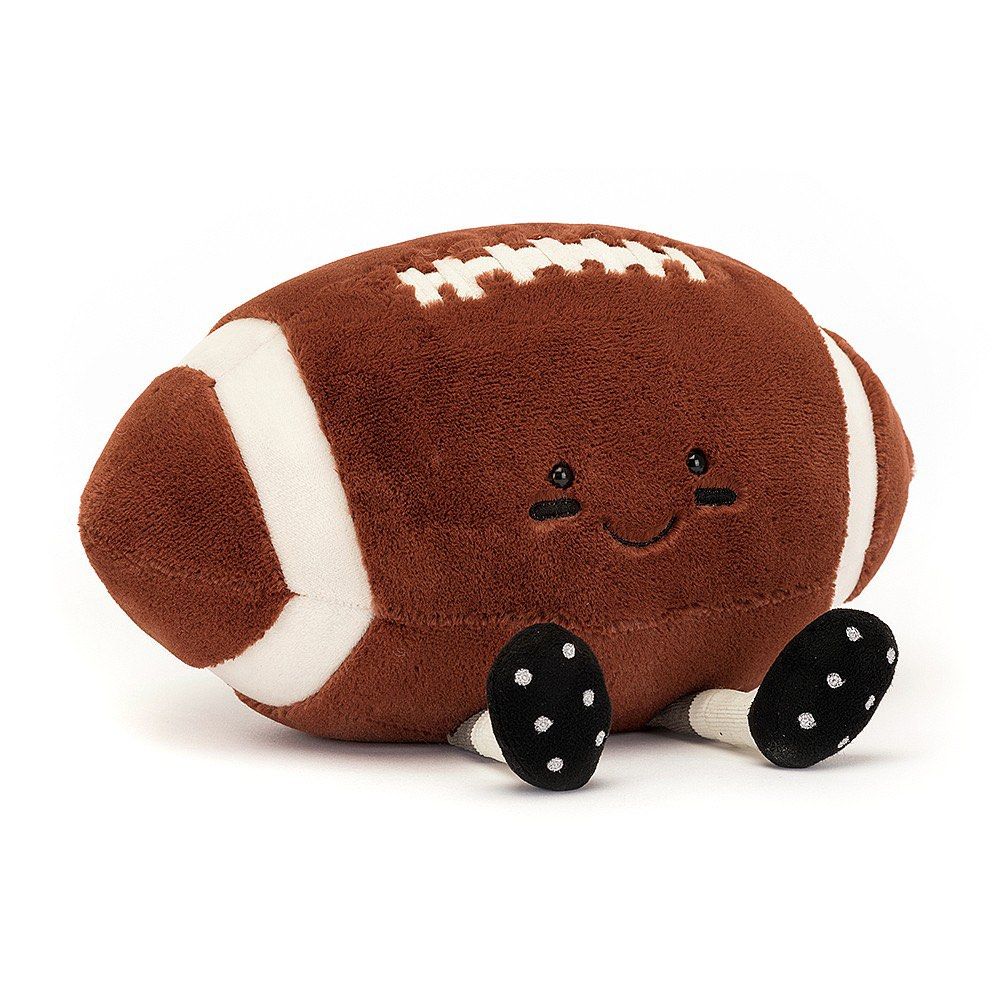NEW-Authentic Jellycat Amuseable Sport Balls American Football Soccer ...