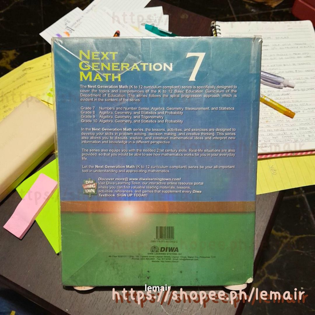 Next Generation Math 7 K to 12 Edition, Hobbies & Toys, Books ...