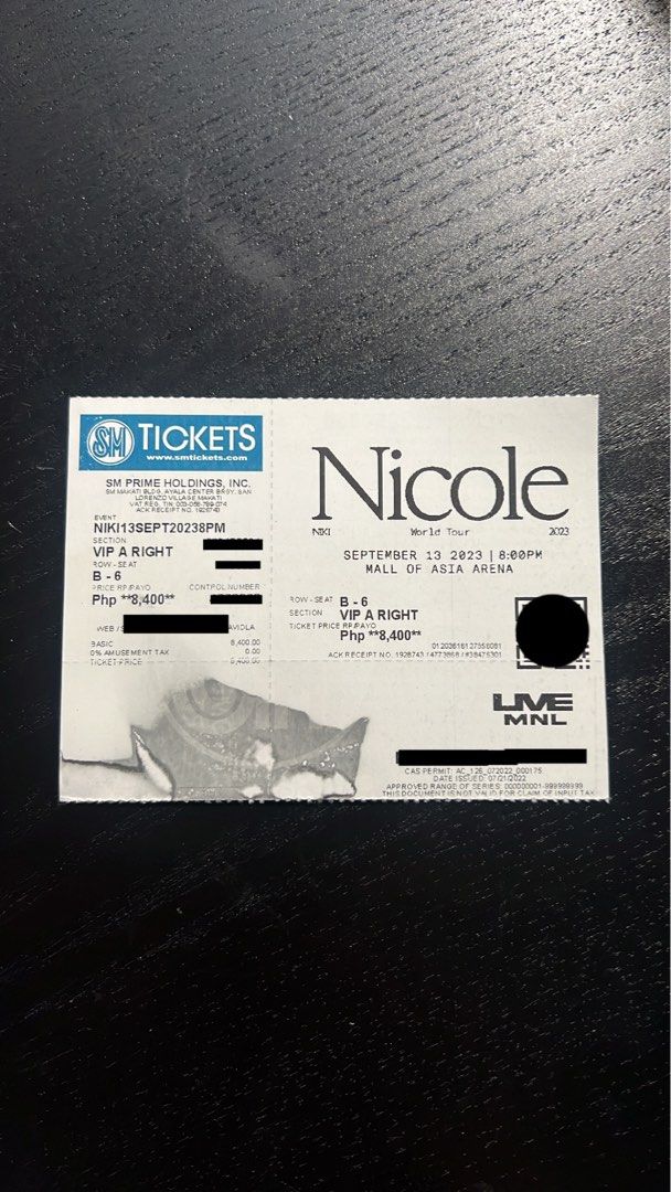 NIKI in Manila World Tour Sept. 13 VIP A Seated ticket on Carousell