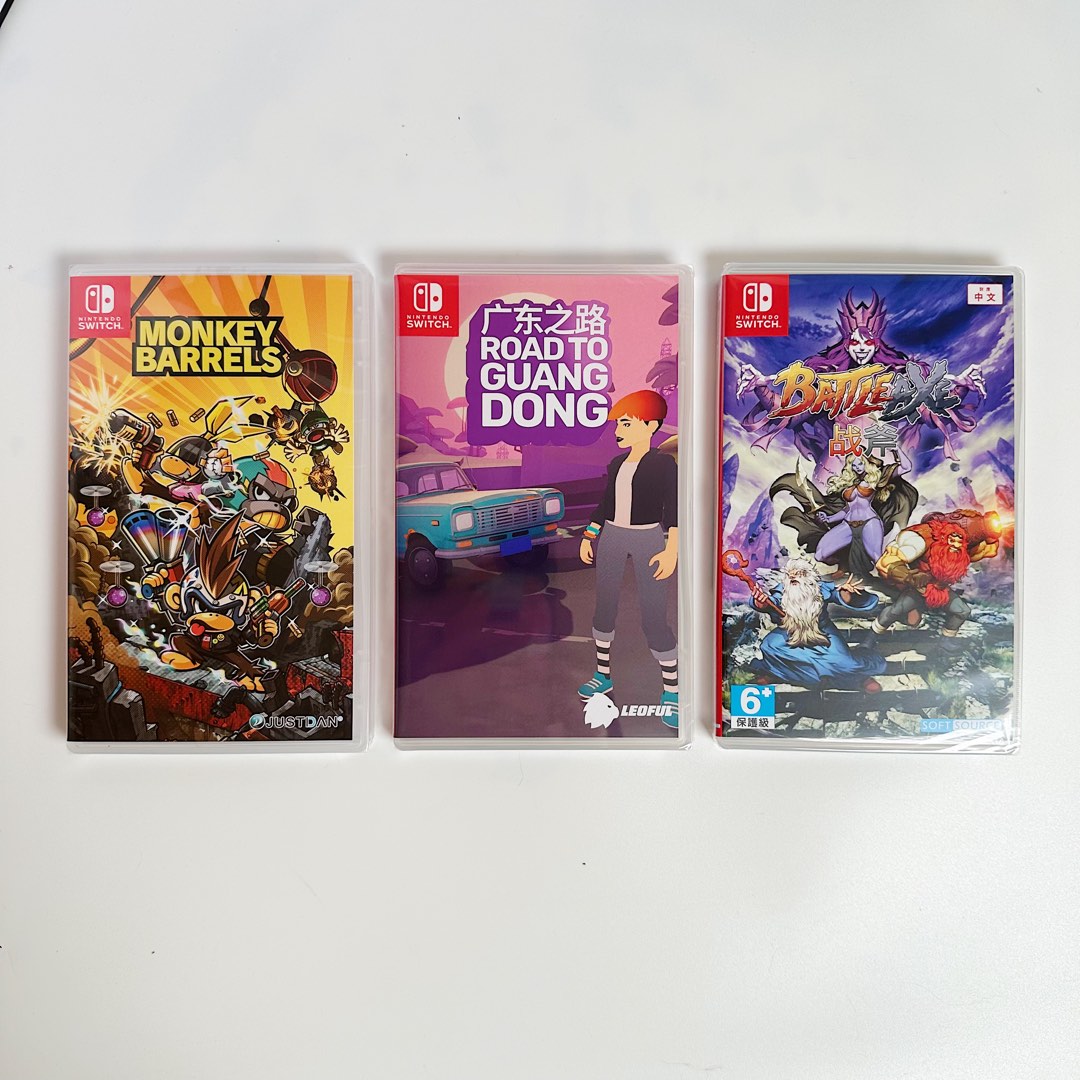 Nintendo Switch Monkey Barrels, Road to Guang Dong, Battle Axe set of 3 ...