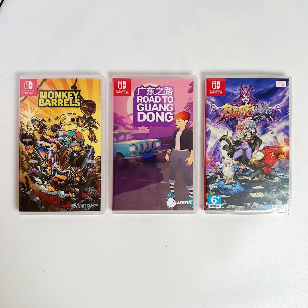 Nintendo Switch Monkey Barrels, Road to Guang Dong, Battle Axe set of 3 ...