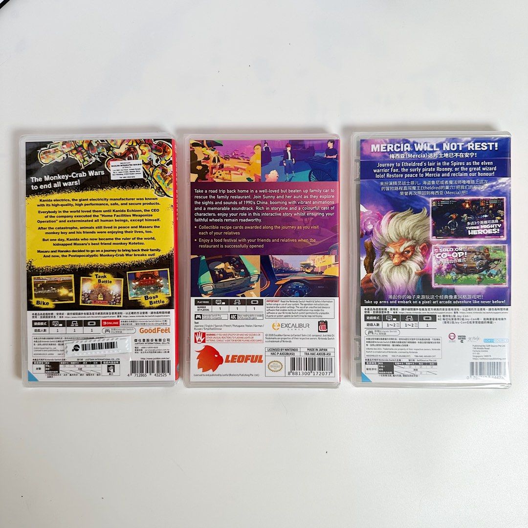 Nintendo Switch Monkey Barrels, Road to Guang Dong, Battle Axe set of 3 ...