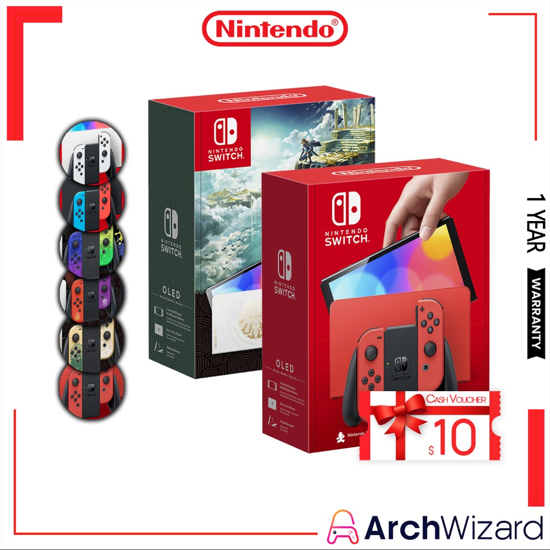 Nintendo Switch OLED Edition - OLED White Neon Splatoon Pokemon Scarlet ...