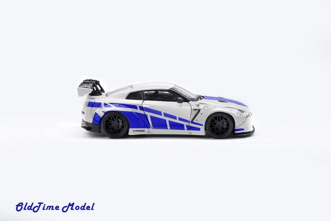 Old Time Model 1/64 LB Skyline R35 GTR White/Blue, Hobbies & Toys, Toys ...