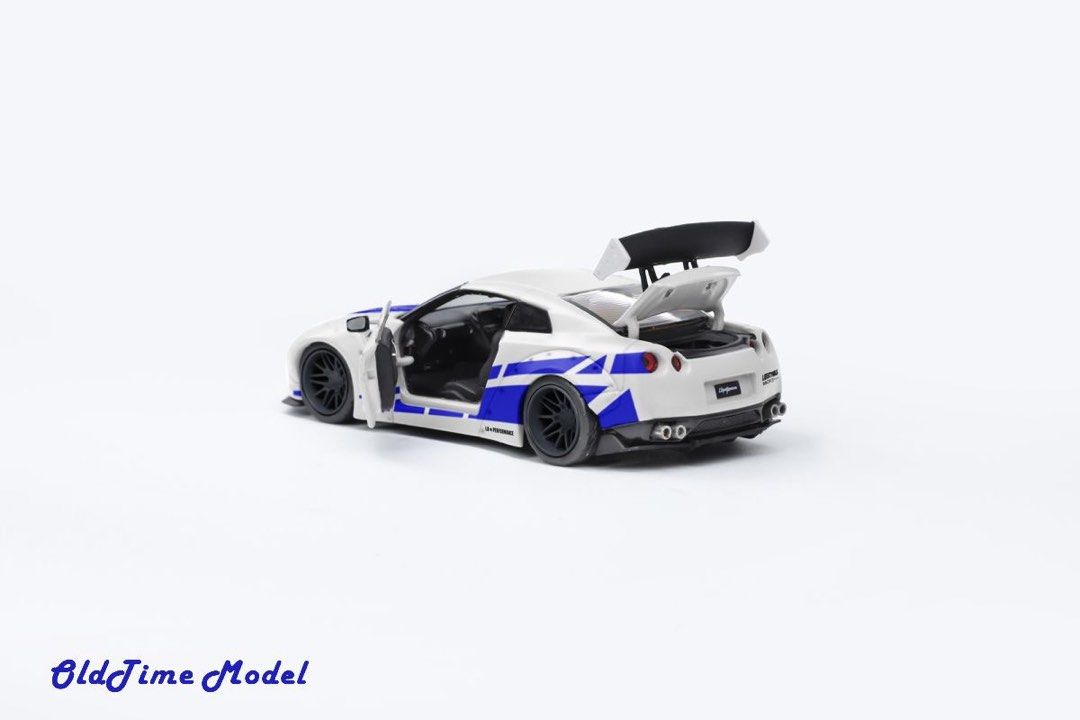 Old Time Model 1/64 LB Skyline R35 GTR White/Blue, Hobbies & Toys, Toys ...