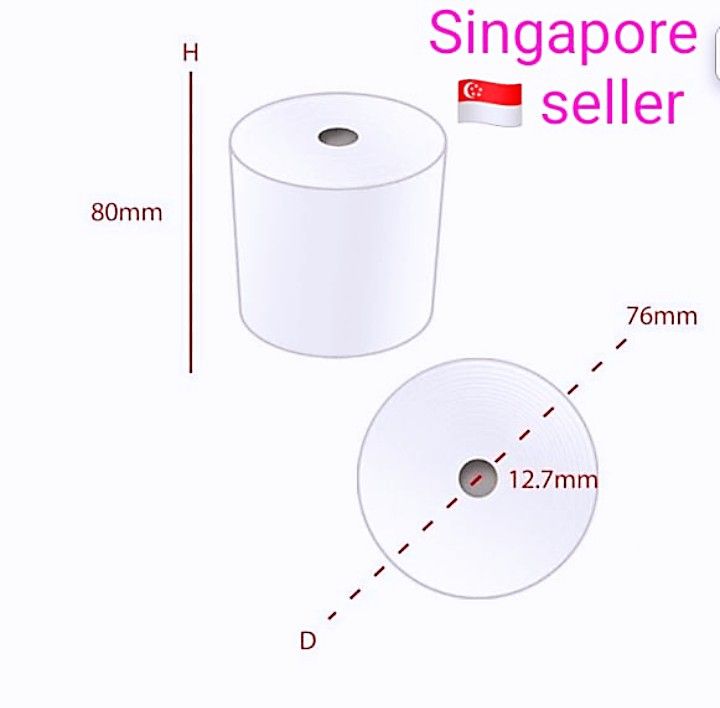 Paper Roll Receipt POS thermal 80x76mm, Hobbies & Toys, Stationery ...