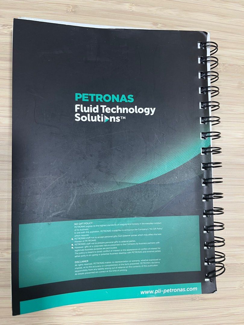 PETRONAS Industrial & Marine Lubricant Planner/Organizer Notebook ...