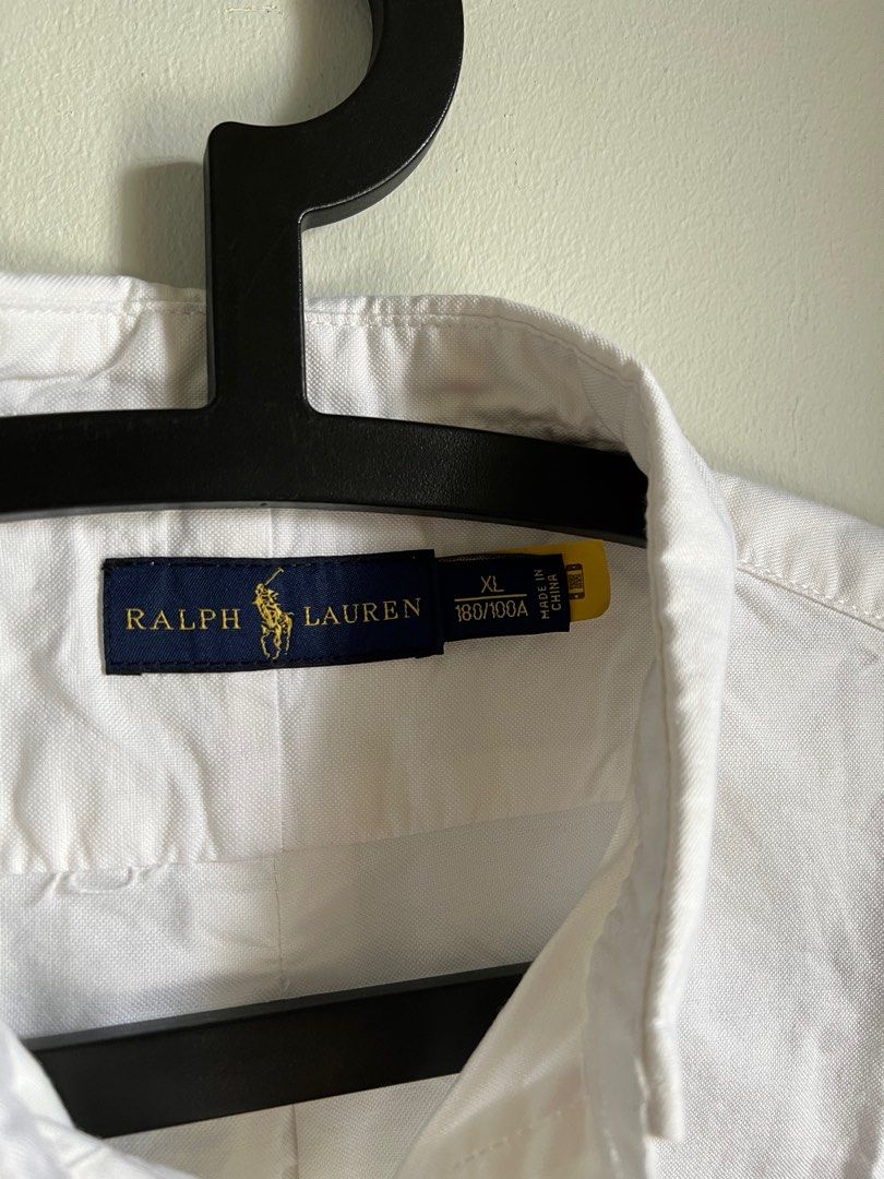 Polo Ralph Lauren Formal White Cotton Long Sleeve Shirt, Men's Fashion, Tops & Sets, Formal ...