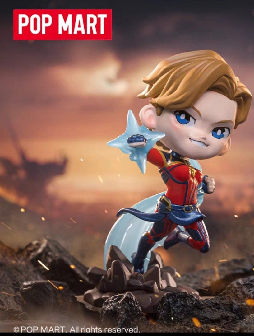 POPMART MARVEL INFINITY SAGA CAPTAIN MARVEL AWAKEN FORM SECRET, Hobbies ...