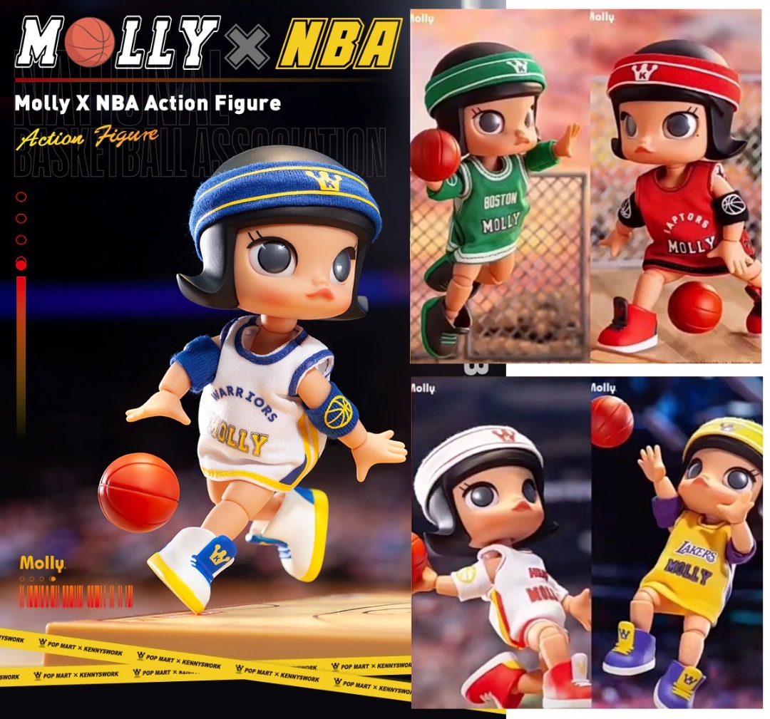 Popmart Molly NBA Action Figure Blind Box, Hobbies & Toys, Toys & Games ...