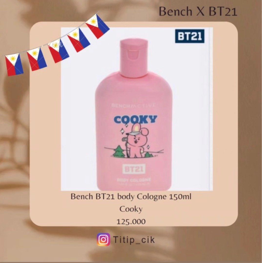Pre order bench x BTS bt21 army body colonge Pewangi tubuh kpop merch ...