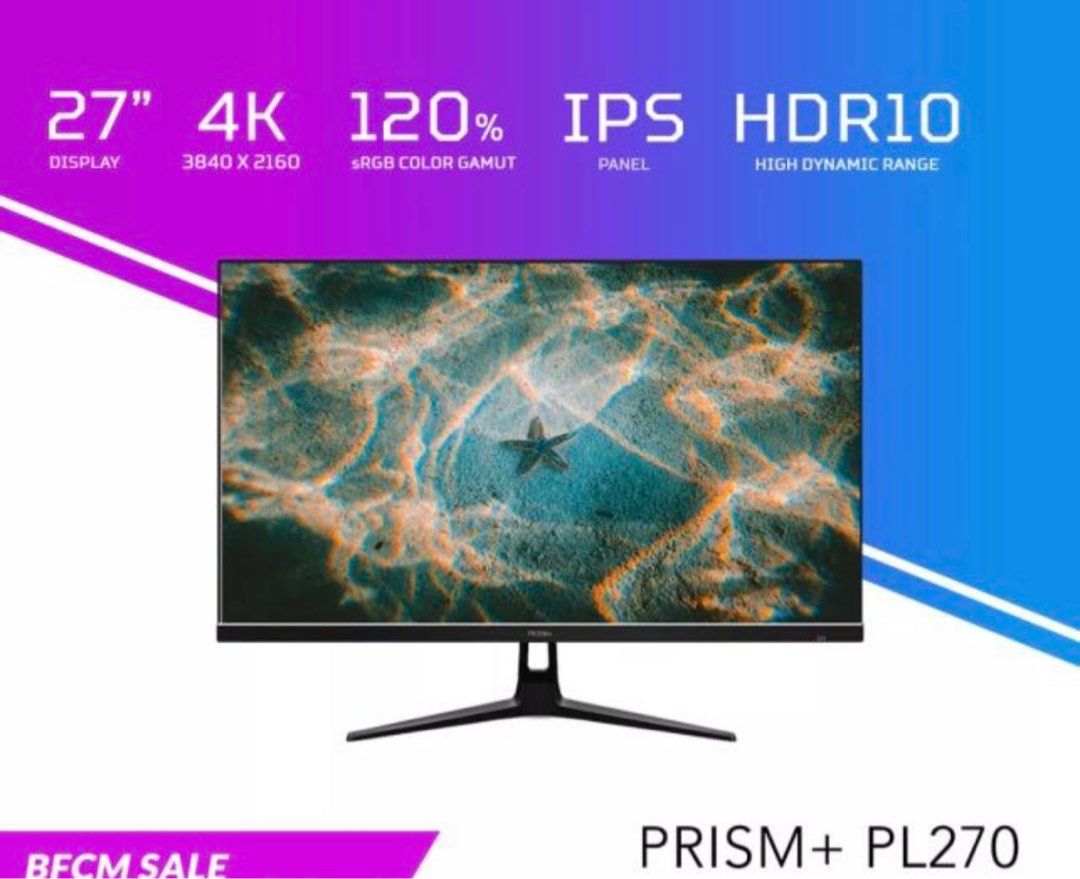 PRISM+ PL270 4K resolution UHD 75HZ, Computers & Tech, Parts ...