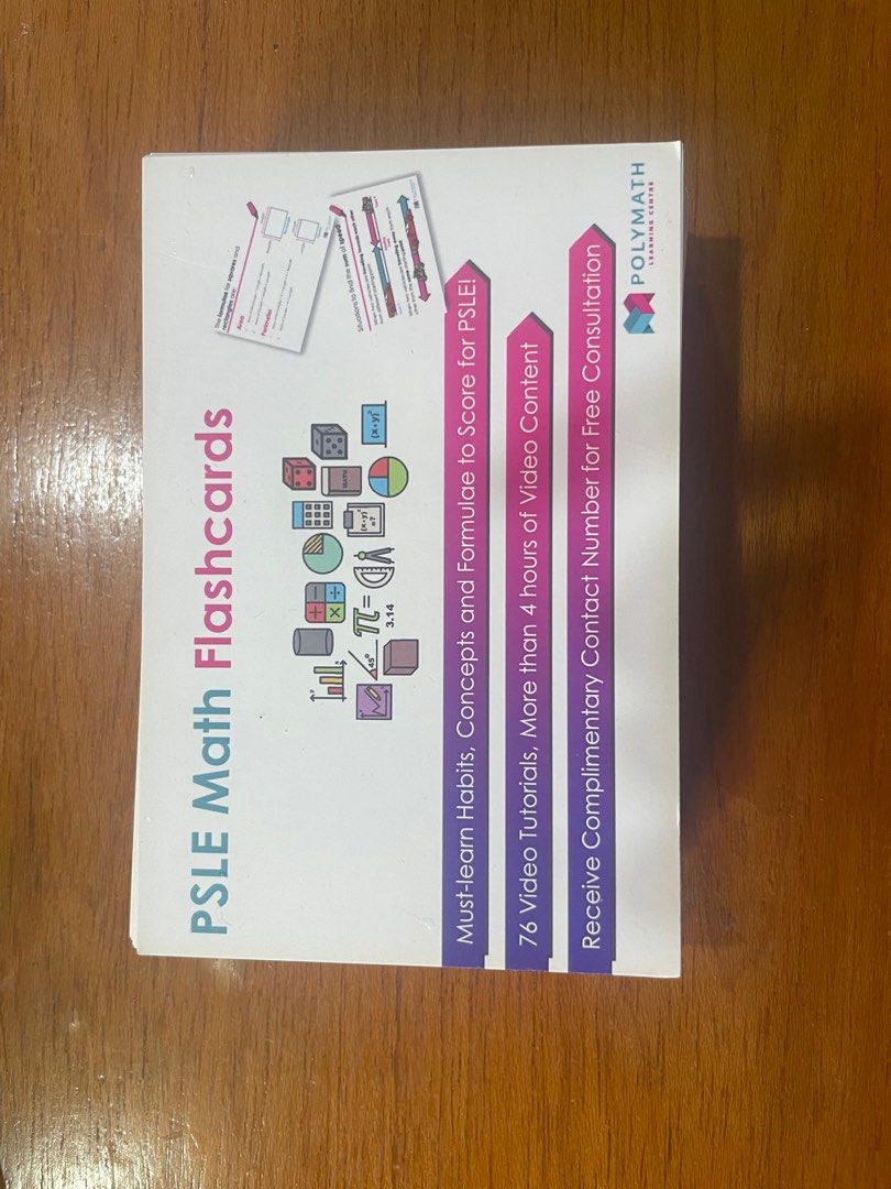 PSLE MAth Flashcard, Hobbies & Toys, Books & Magazines, Assessment ...