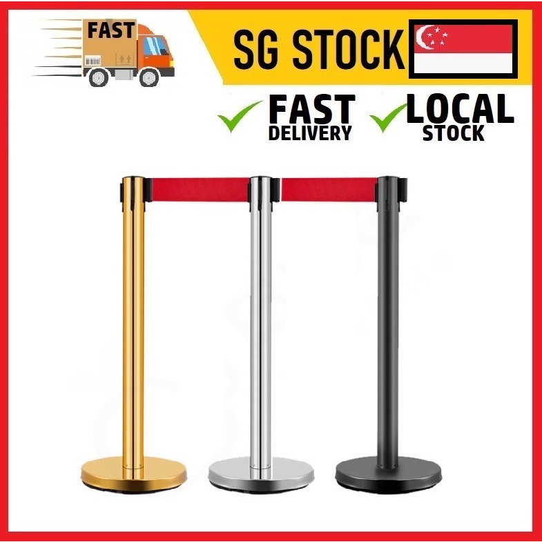 Queue Stand barrier Retractable Belt Barrier Divider Pole Queue Up ...