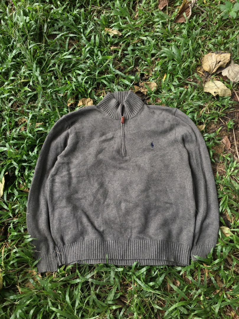 RL knitted quarter zip, Men's Fashion, Activewear on Carousell