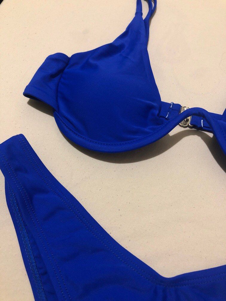 Royal Blue Underwired Bikini Swimsuit ZAFUL on Carousell