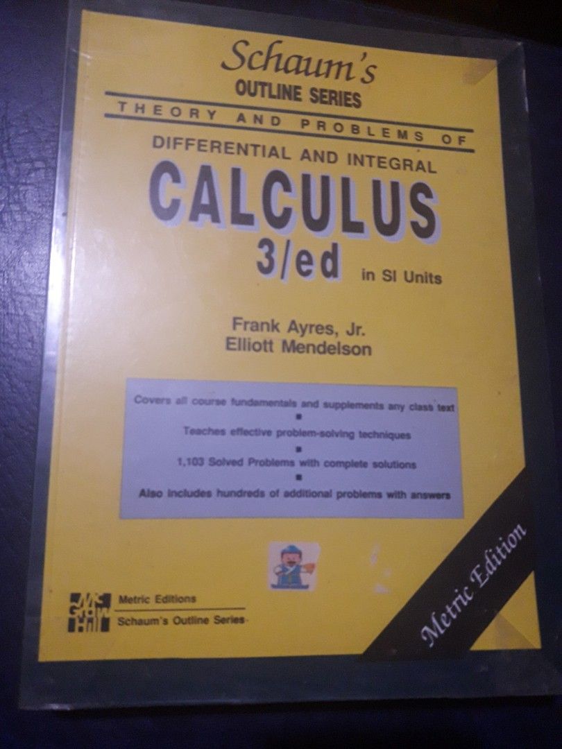 Schaums Outline Calculus 3rd Edition Hobbies And Toys Books And Magazines Textbooks On Carousell