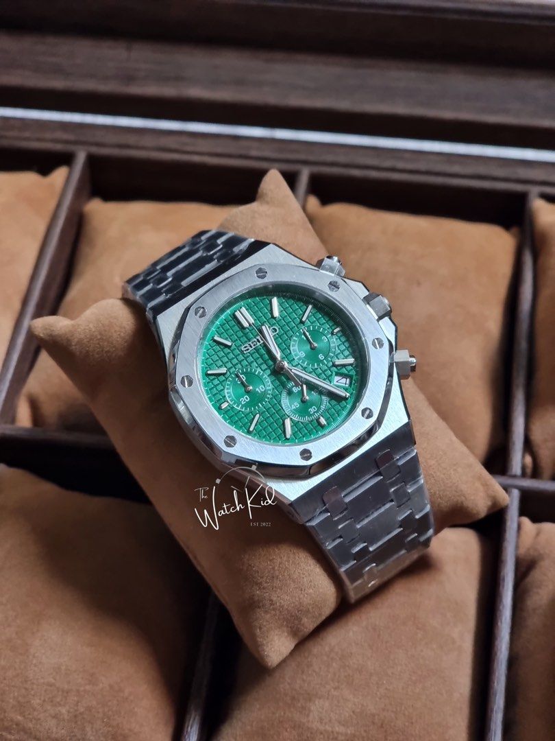 Seiko AP Oak Mod Green, Men's Fashion, Watches & Accessories, Watches ...
