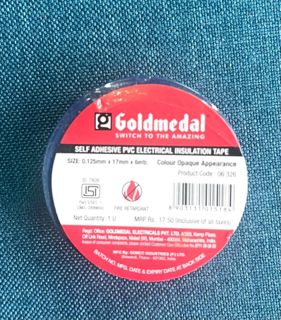 Self adhesive PVC Electrical insulation tape. 2 rolls, TV & Home ...