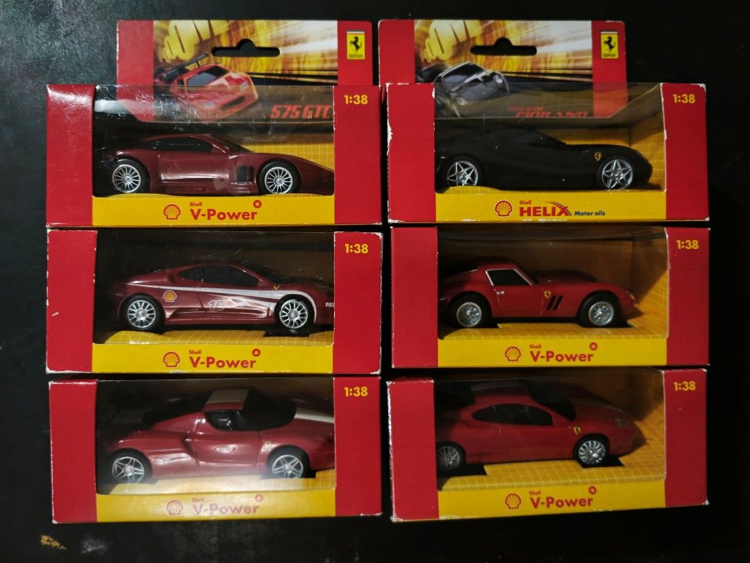 Shell V-Power Ferrari 1:38 set of 6, Hobbies & Toys, Toys & Games on ...