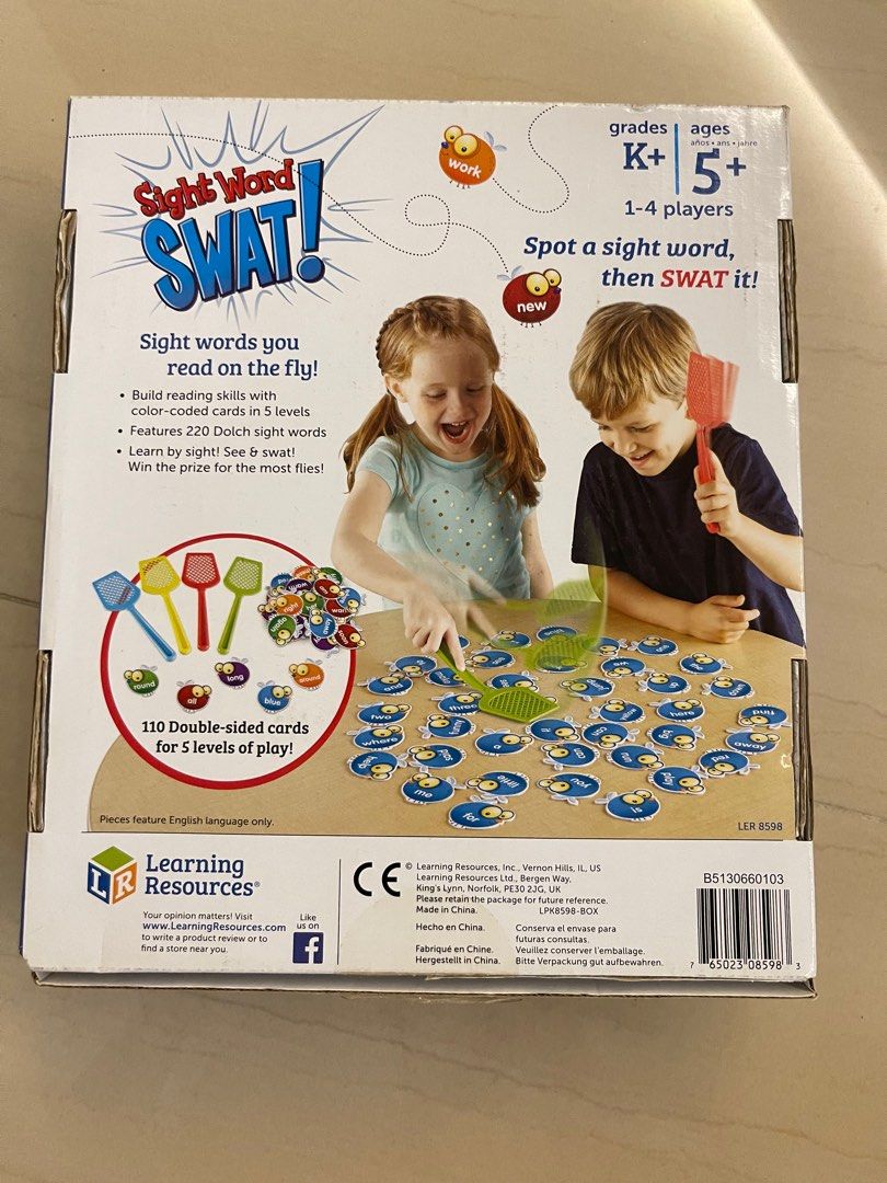 Sight Word SWAT!, Hobbies & Toys, Toys & Games on Carousell