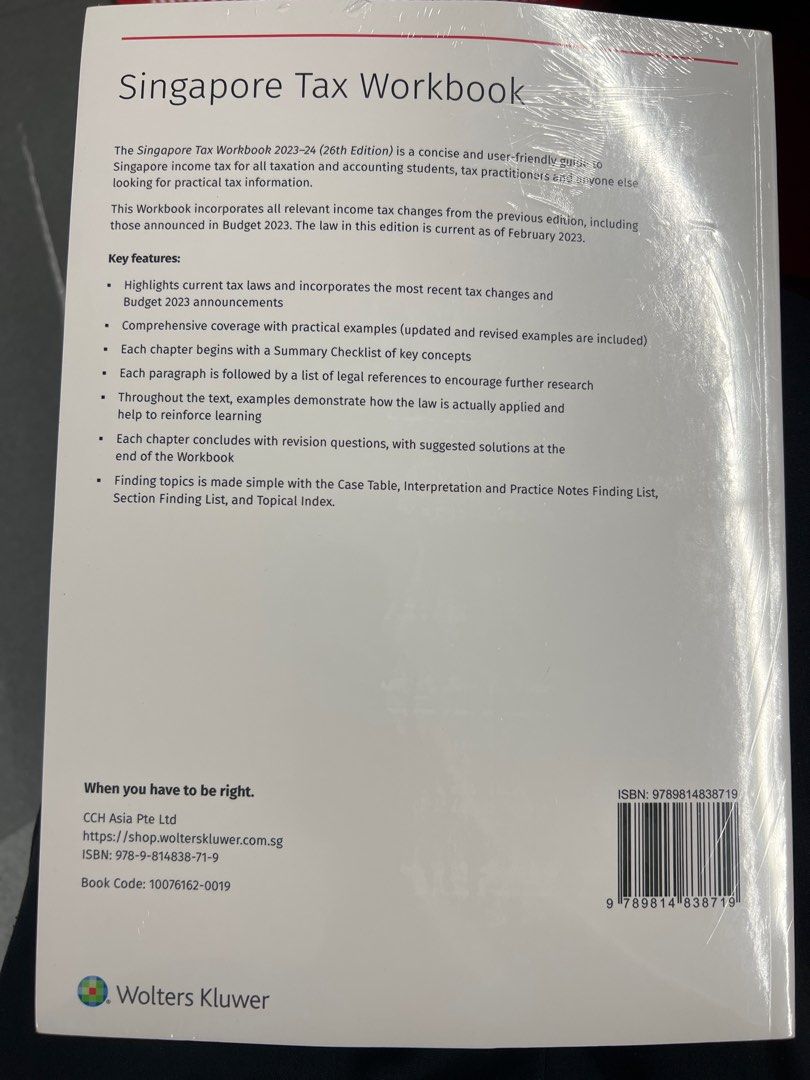 Singapore Tax Workbook 2023-2024 26 Edition, Hobbies & Toys, Books ...