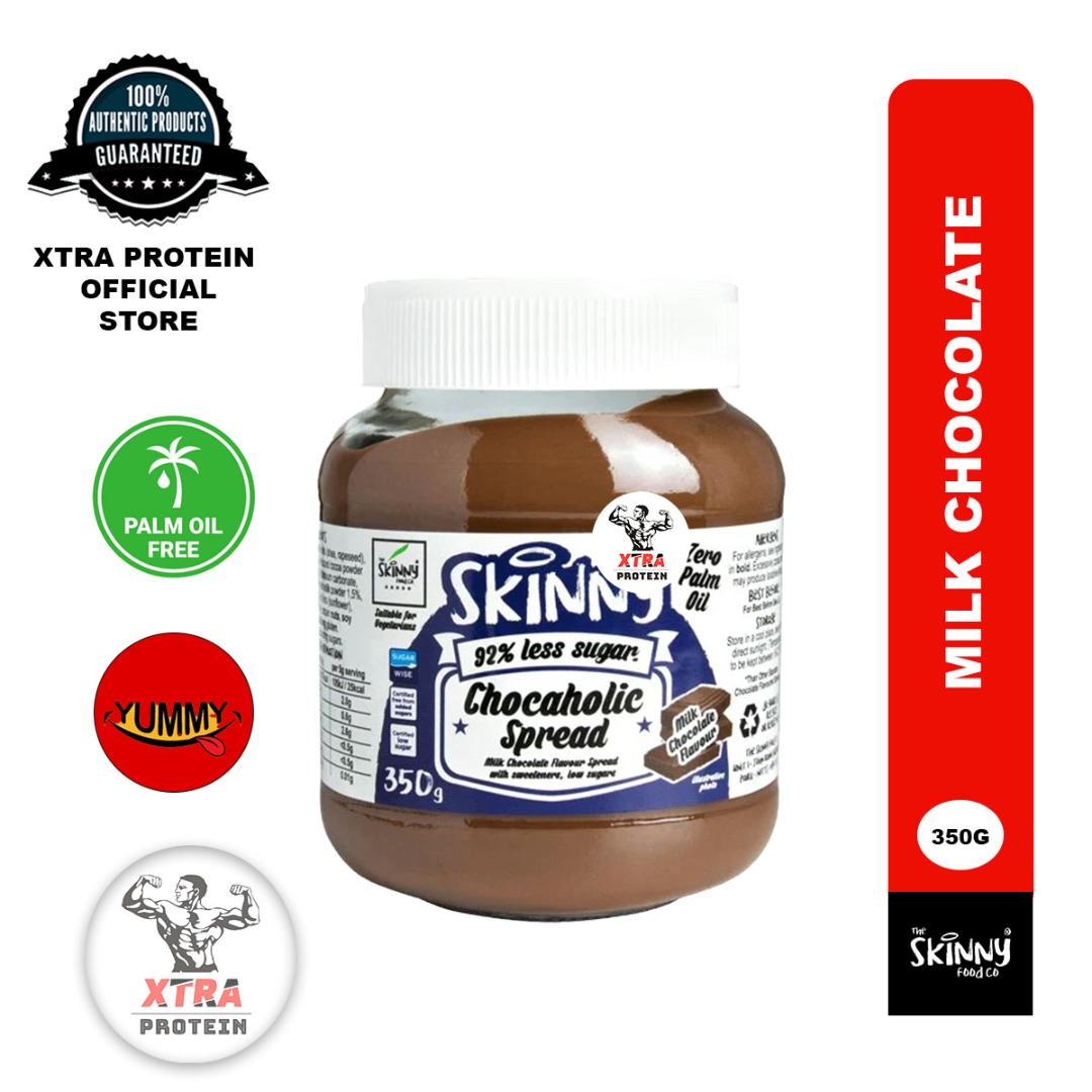 Skinny Food Milk Chocolate Spread (350g) Low Sugar, Health & Nutrition ...