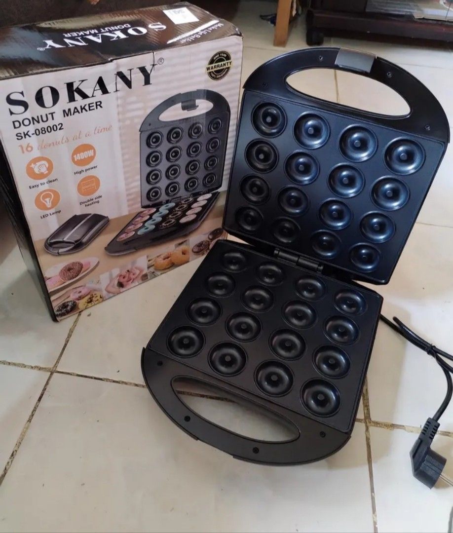 SOKANY DONUT MAKER 16 HOLES SEMI BRAND NEW, TV & Home Appliances ...