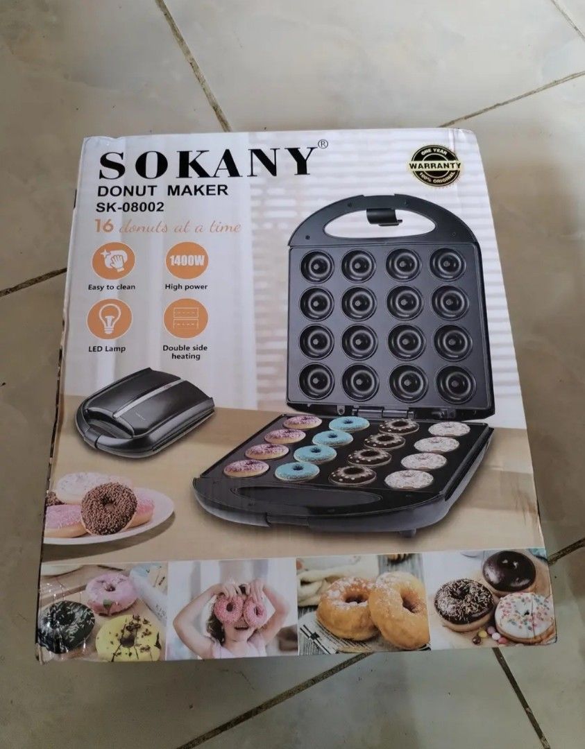 SOKANY DONUT MAKER 16 HOLES SEMI BRAND NEW, TV & Home Appliances ...