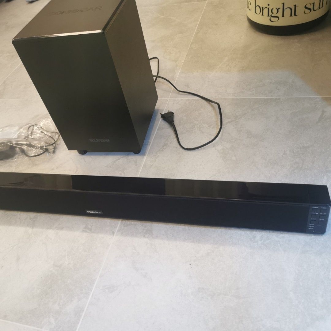 Sonic Gear BT-5500 Sonicbar with wireless Subwoofer, Audio, Soundbars ...