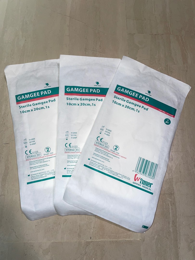 Sterile gamgee pad 10cmx20cm, Health & Nutrition, Medical Supplies ...