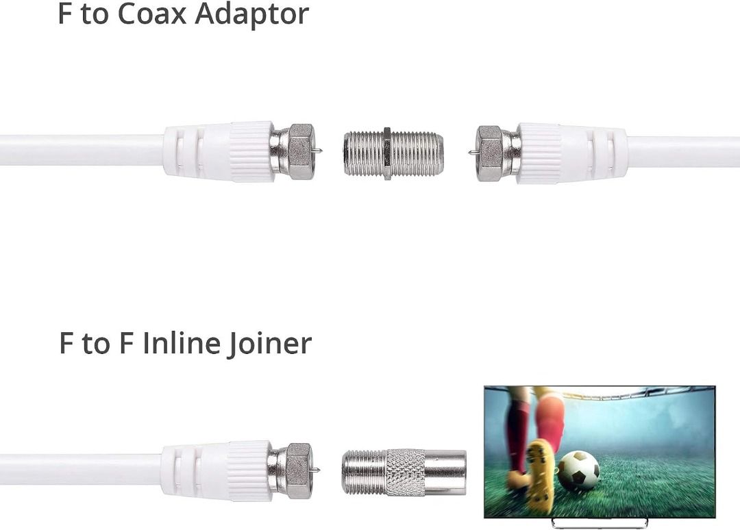 [Stockist.SG] Justech TV Aerial Splitter 2 Way Satellite Splitter F ...