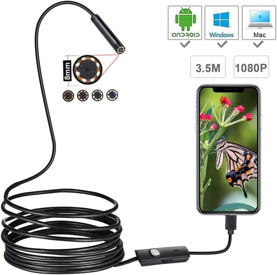 MASO Android Endoscope - USB Borescope 1.5M with Flexible Grabber ...