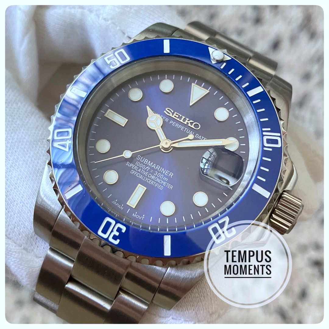 Submariner custom build watch - Seiko mod, Men's Fashion, Watches ...