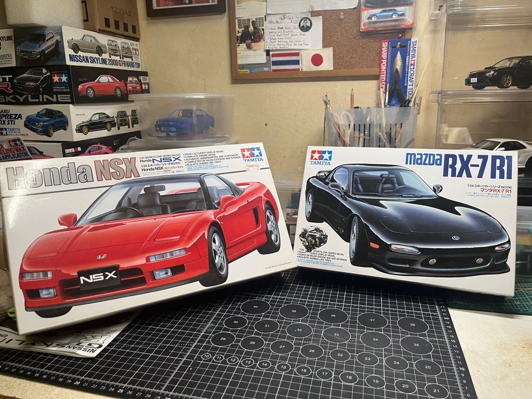 Tamiya 1/24 honda nsx and mazda rx-7 model kit scale model , Hobbies ...