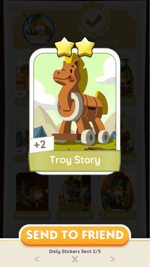 Troy Story - monopoly go, Hobbies & Toys, Toys & Games on Carousell