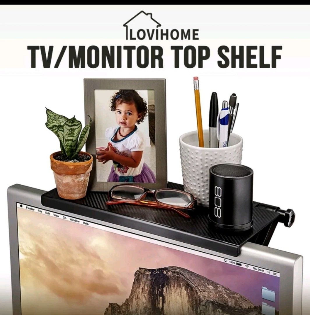 TV Top Shelf - Monitor Stand Router Rack Computer Display Wall Mount ...