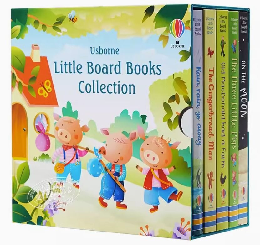 Usborne Little Board Books Collection Rain Rain go away/Old MacDonald ...