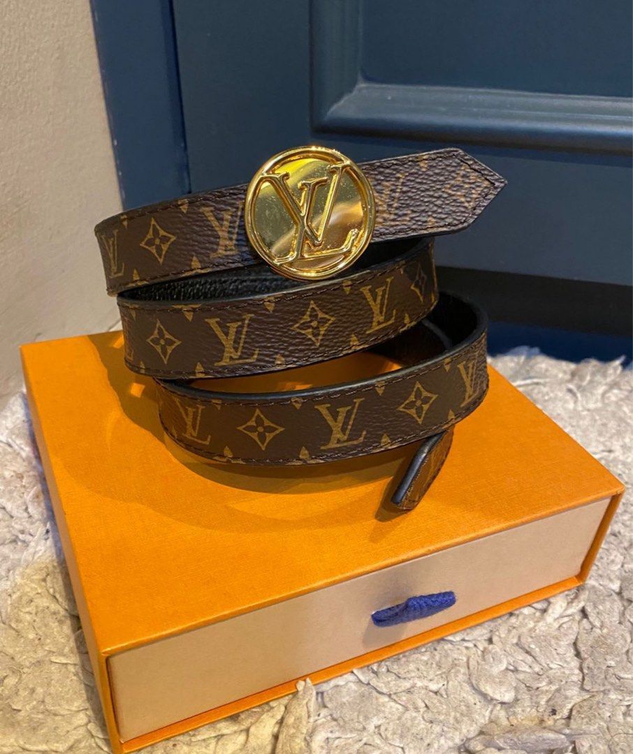 VGC Louis vuitton circle 20MM mono reversible belt 2020 sz 75/30 ...