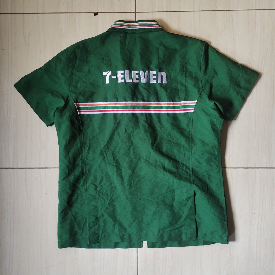 Vintage 7/11 Worker Polo Shirt Uniform, Men's Fashion, Tops & Sets ...