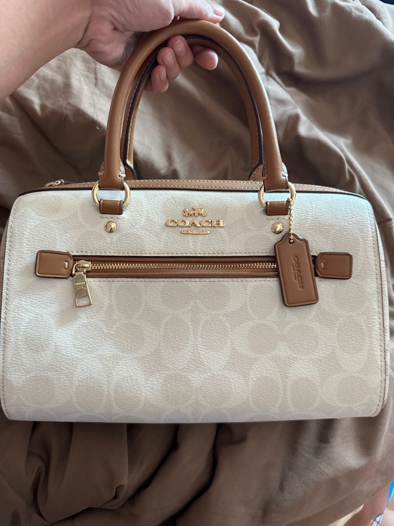 Coach Rowan Satchel in Blocked Signature - RUSH low price sale, Women's ...