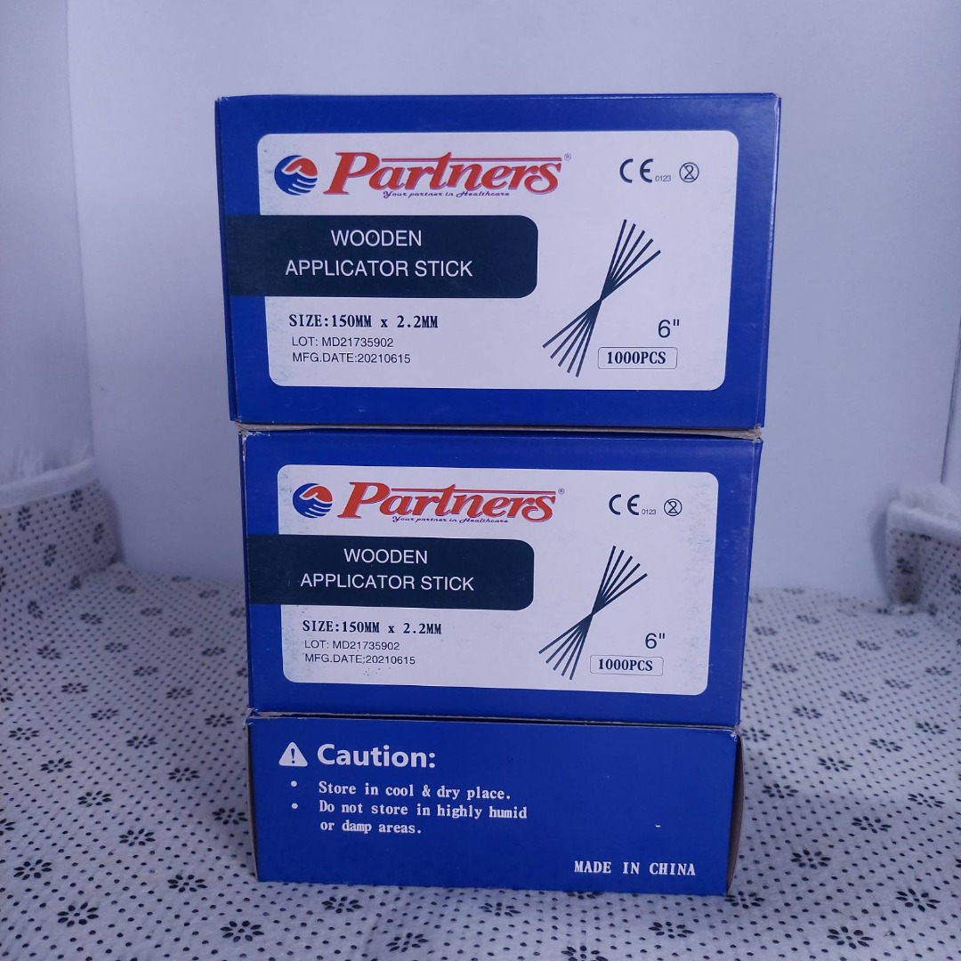 Wooden Applicator Stick Partners 1000's, Health & Nutrition, Medical ...