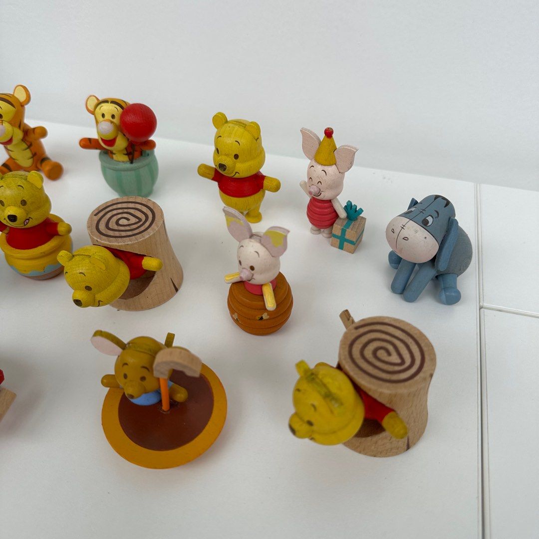 Wooden Winnie the Pooh Figures on Carousell