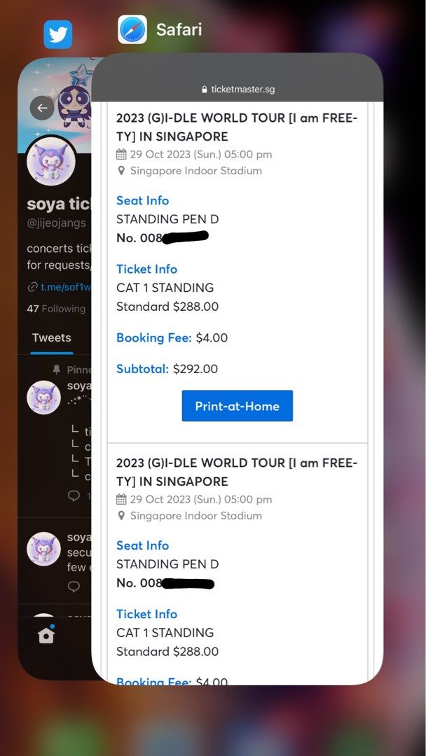 WTS CAT 1 (G)I-DLE WORLD TOUR [I am FREE-TY] in SG, Tickets & Vouchers ...