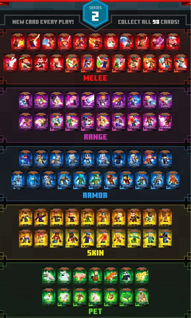 Minecraft Dungeons Arcade Cards (Series 2), Hobbies & Toys, Toys ...